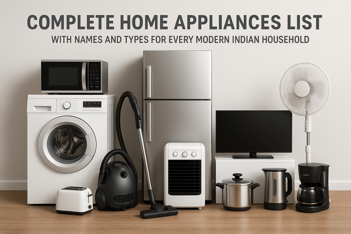 Complete Home Appliances List with Names and Types for Every Modern In