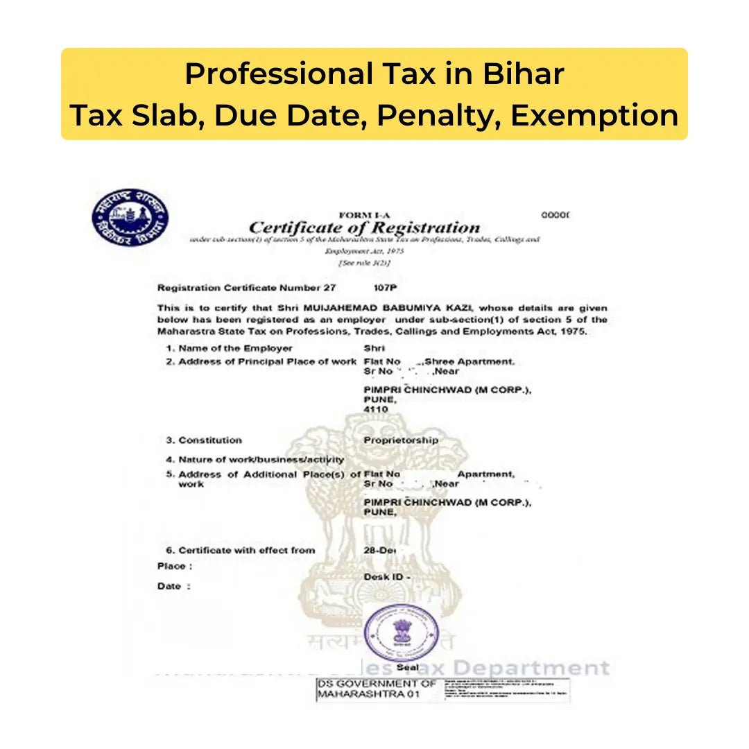 Professional Tax in Bihar: Tax Slab, Due Date, Penalty – theGSTco - India
