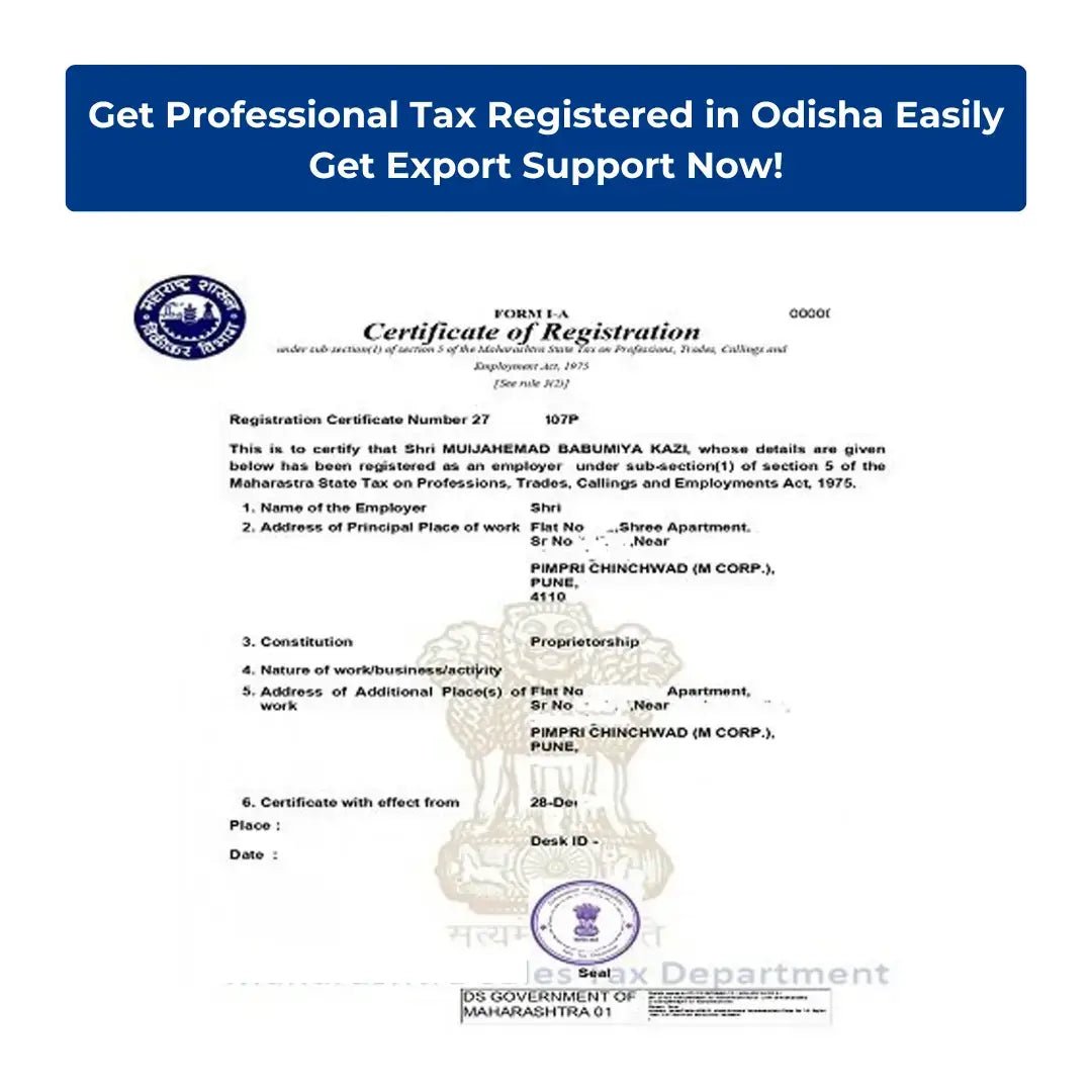 Professional Tax Registration in Odisha - Quick and Easy Process